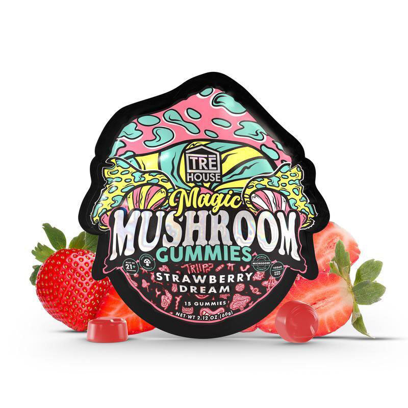 Magic Mushroom Gummies - Strawberry Dream - TRĒ House — CBDdatabase.com