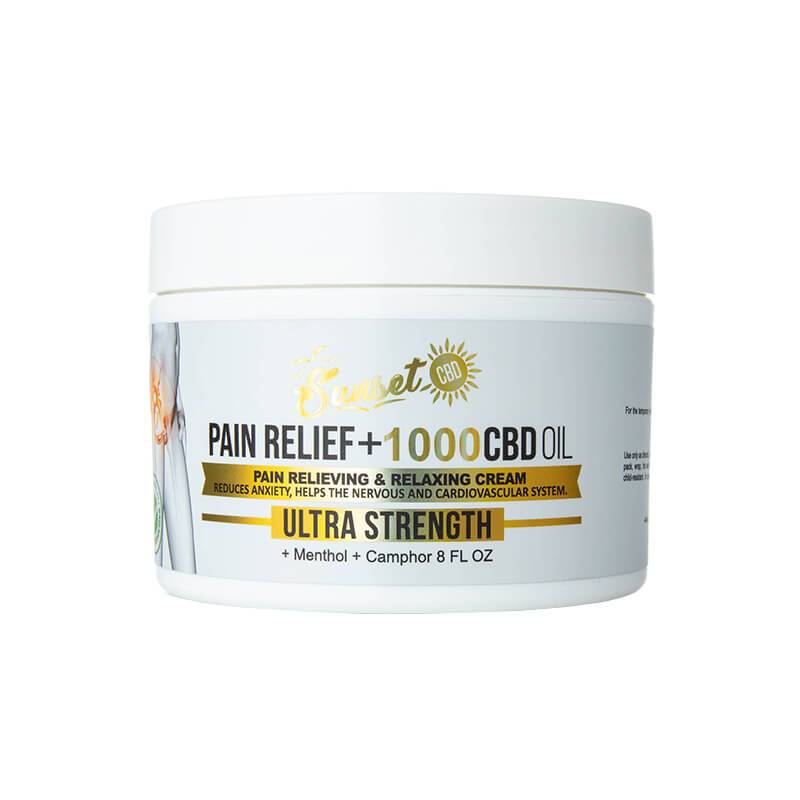 Sunset CBD - CBD Topical - Pain-Relief Cream - 1000mg — CBDdatabase.com